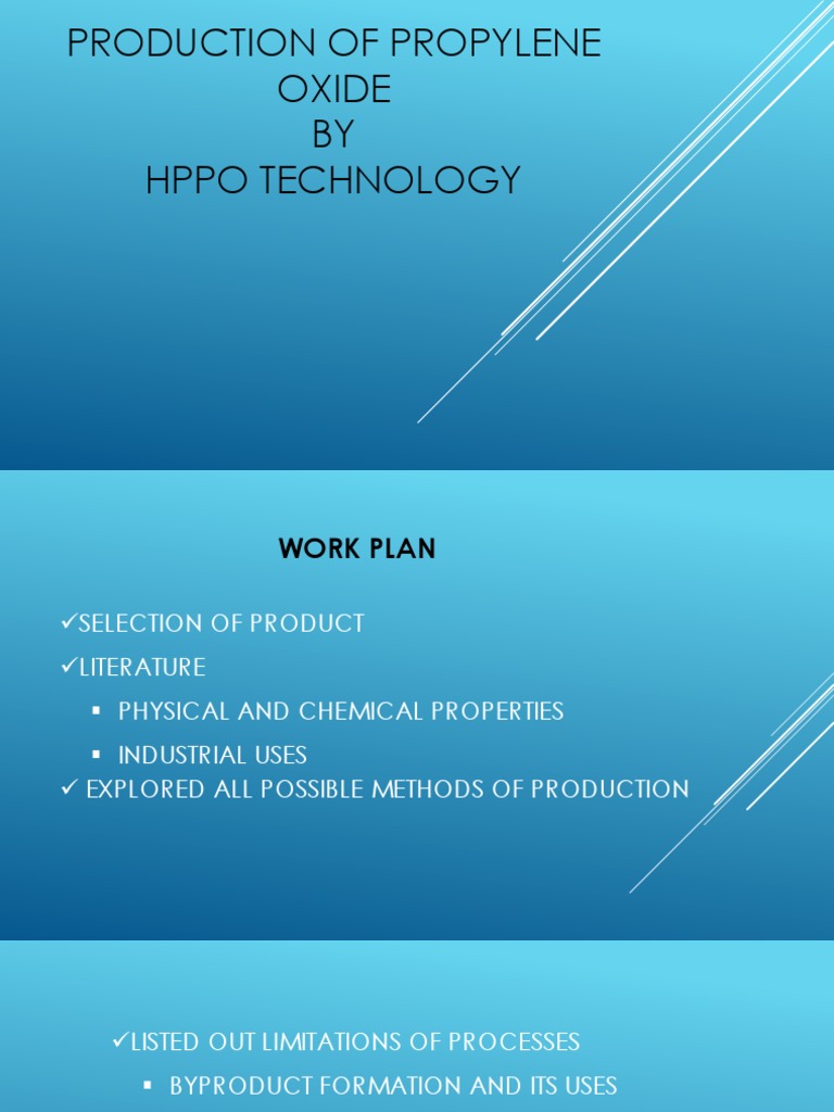 Production of Propylene Oxide BY Hppo Technology | PDF | Ether ...