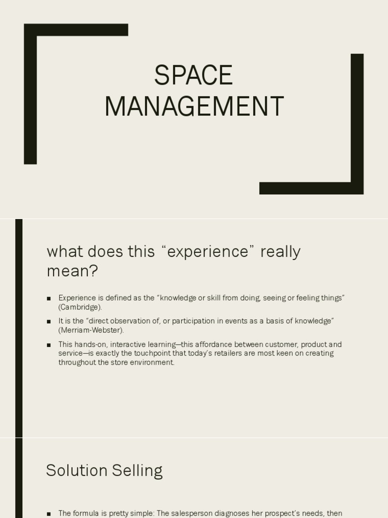 Retail Space Management | PDF | Retail | Merchandising