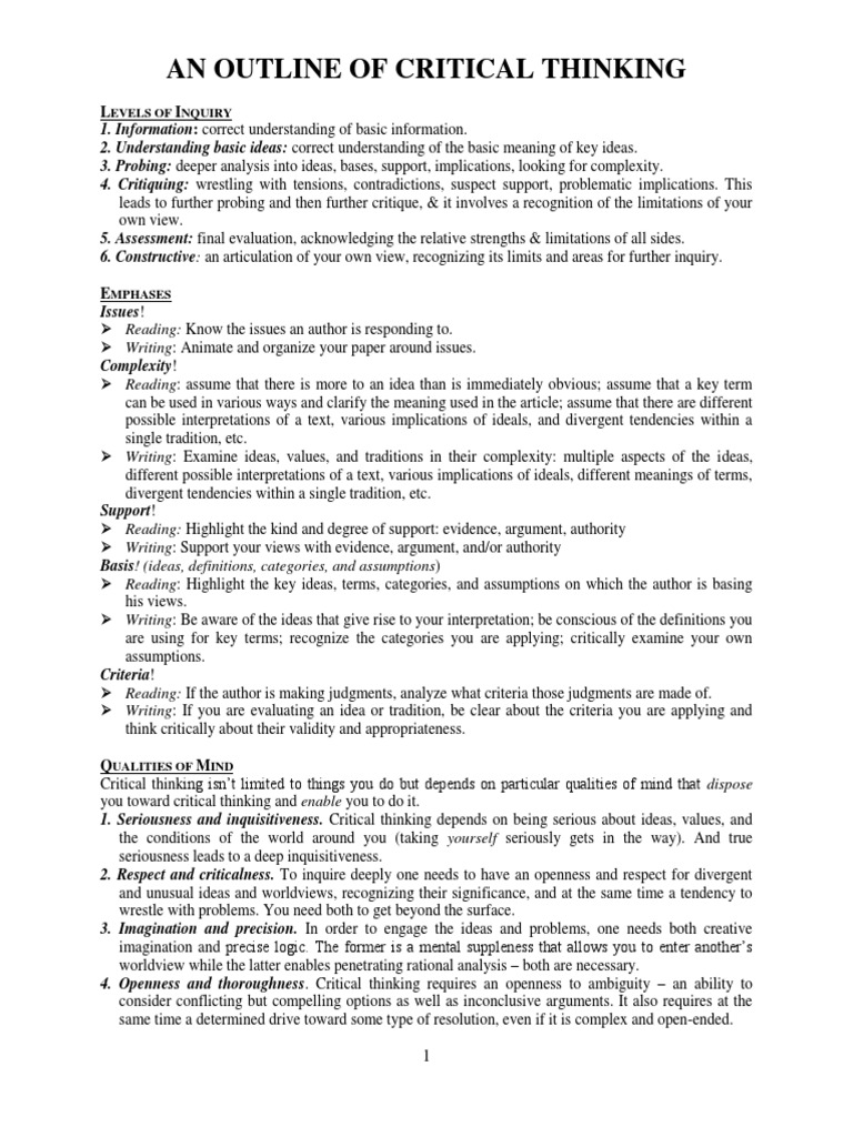 Critical Thinking | PDF | Critical Thinking | Value (Ethics)