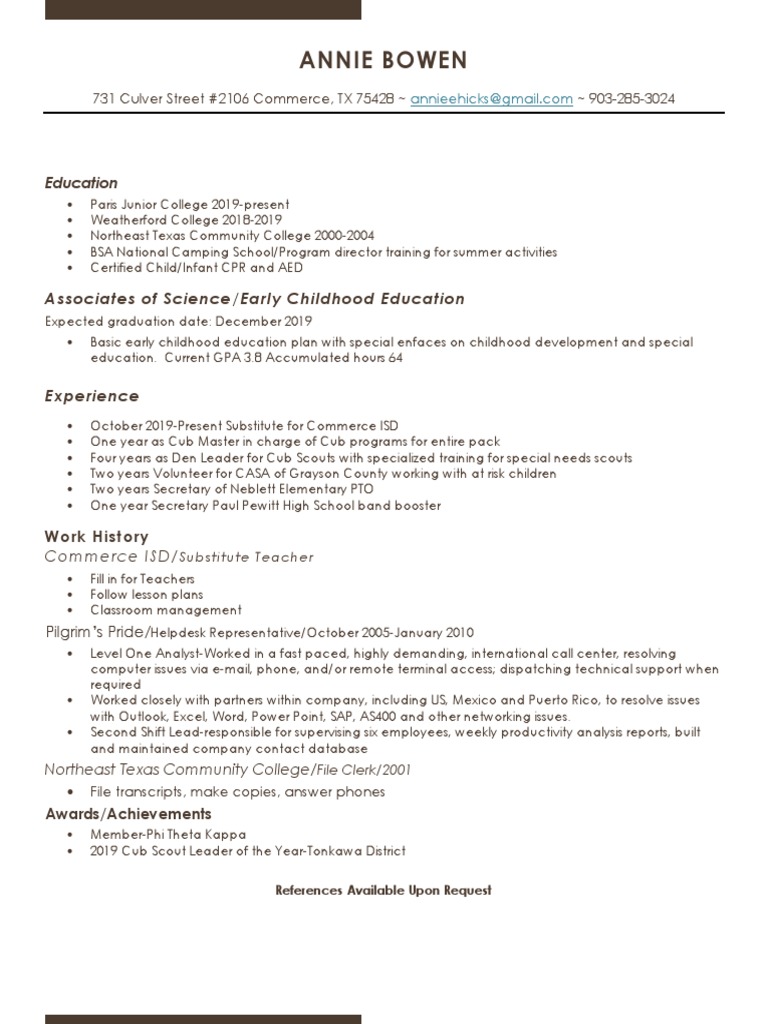 Annie Resume | PDF