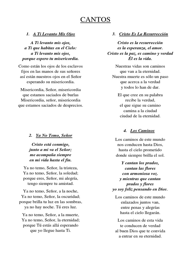 Cantos Para Difuntos Pdf Escatología Cristo Título