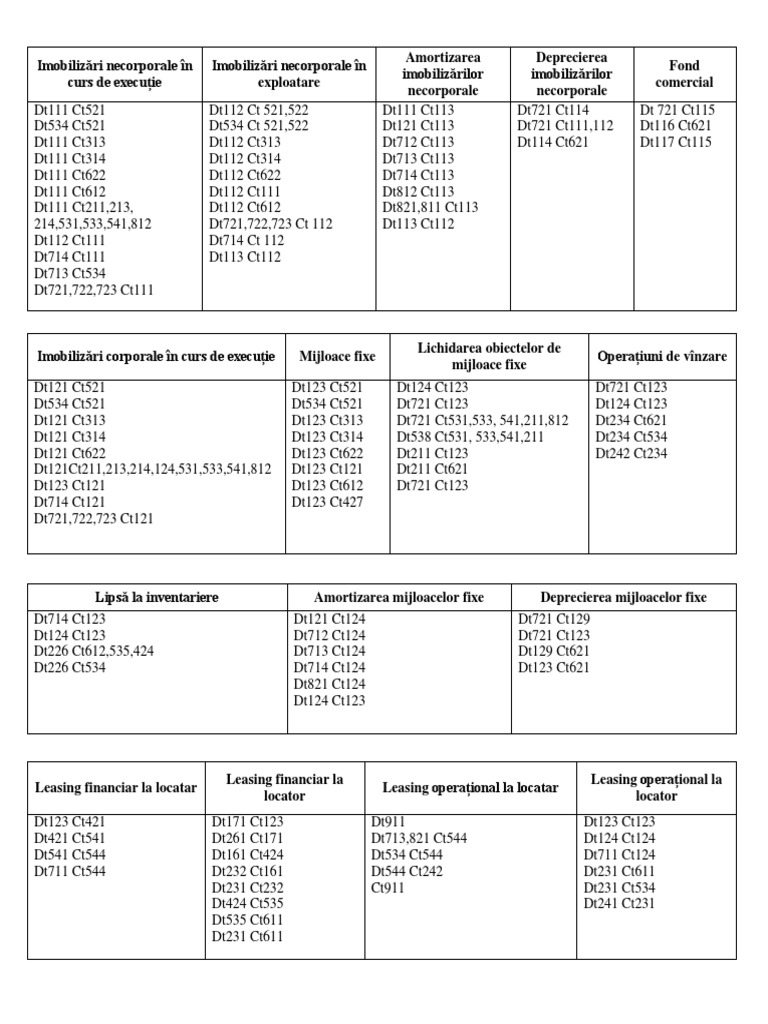 Formule Contabile Tema 2 | PDF