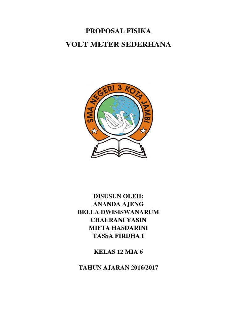 Proposal Volt Meter Sederhana Kelas 12 | PDF