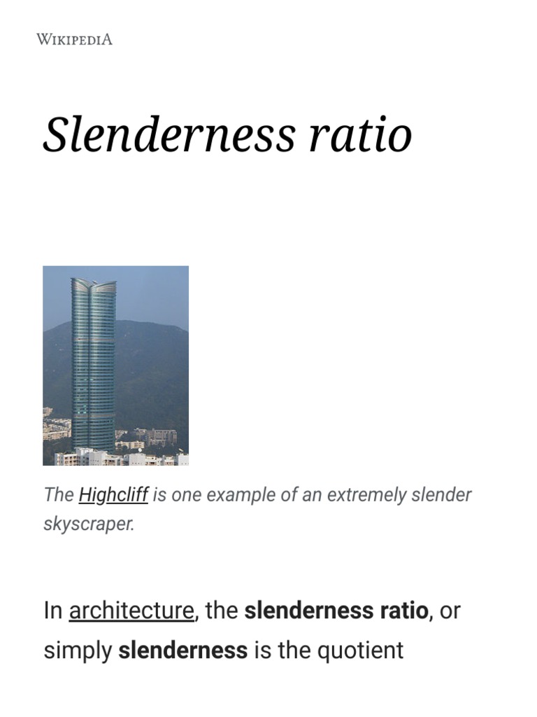 Slenderness Ratio | PDF | Civil Engineering | Structural Engineering