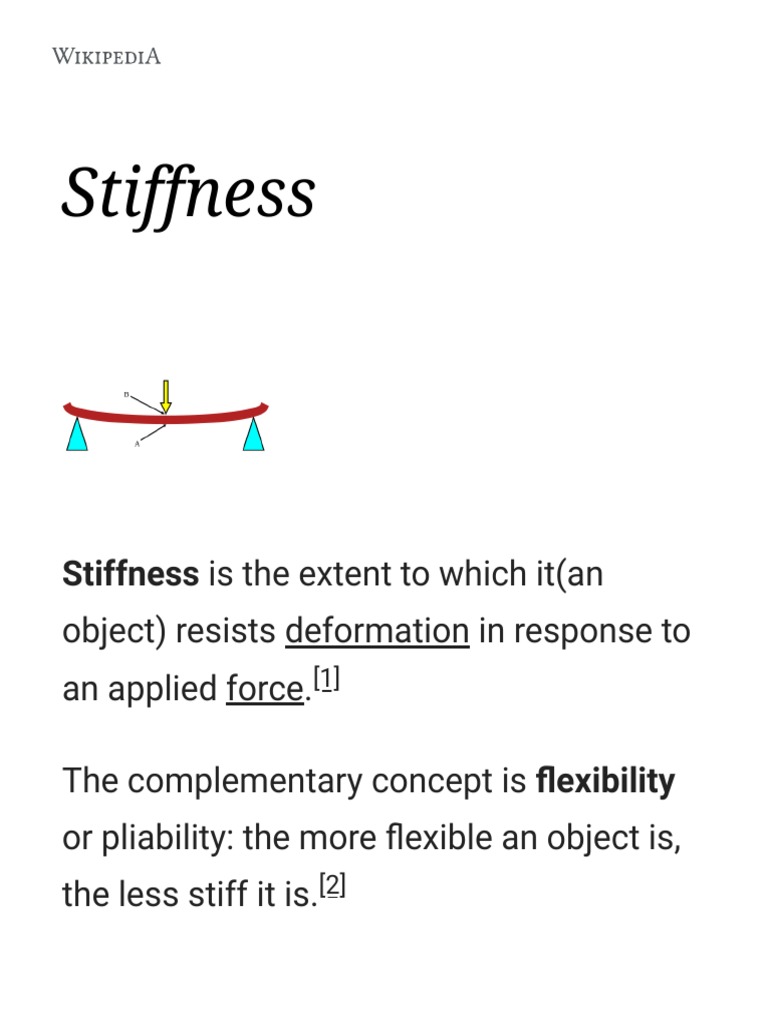 Stiffness: Stiffness Is The Extent To Which It (An | PDF | Stiffness ...