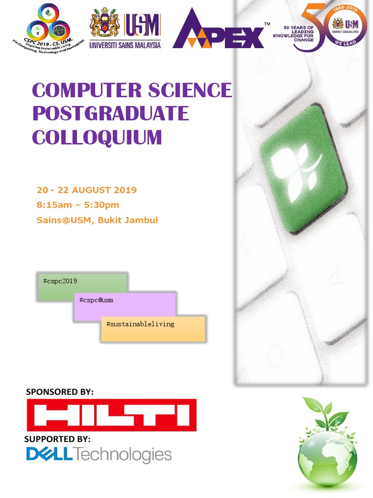 Computer Science Postgraduate Colloquium: 20 - 22 AUGUST 2019 8:15am ...