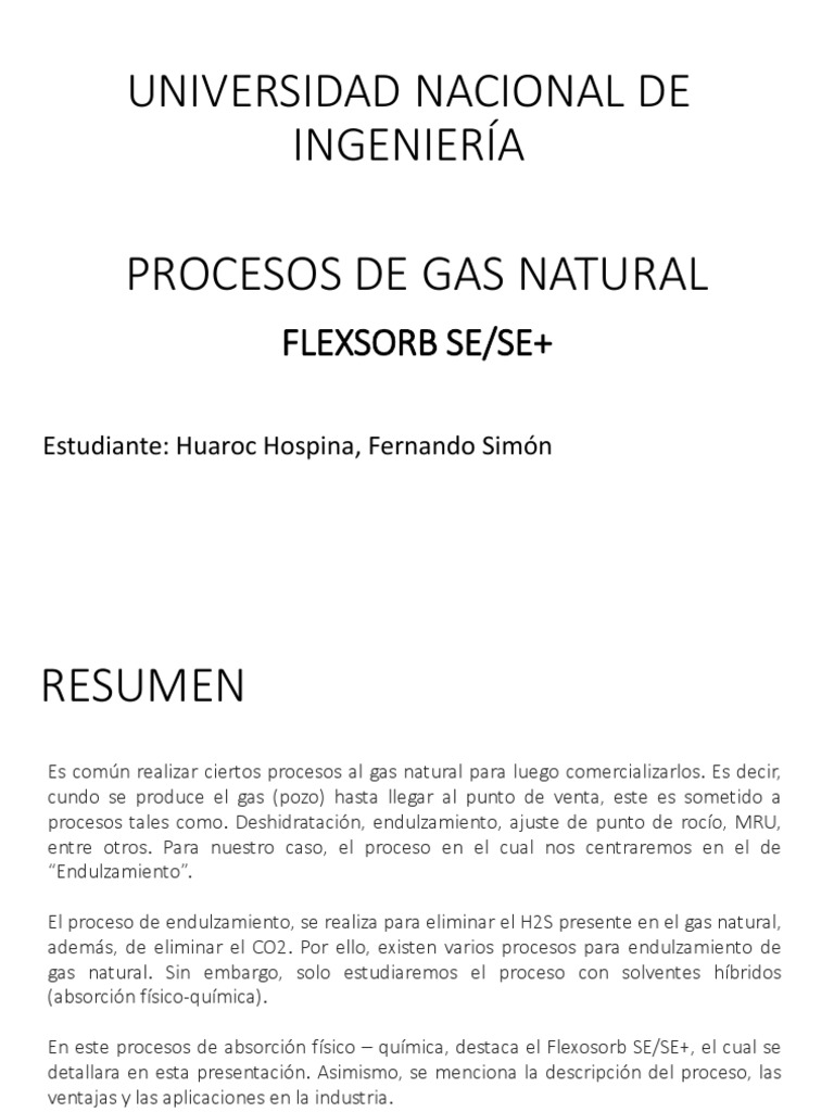 Flexsorb Fs | PDF | Dióxido de carbono | Gas natural