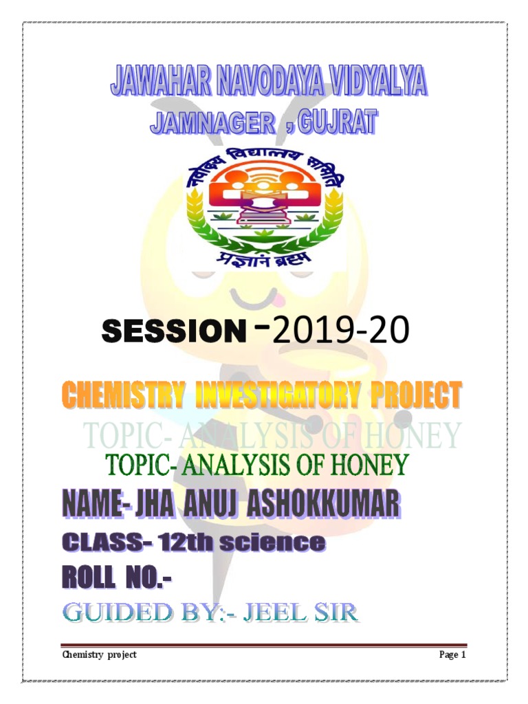 Chemistry Project For Class 12