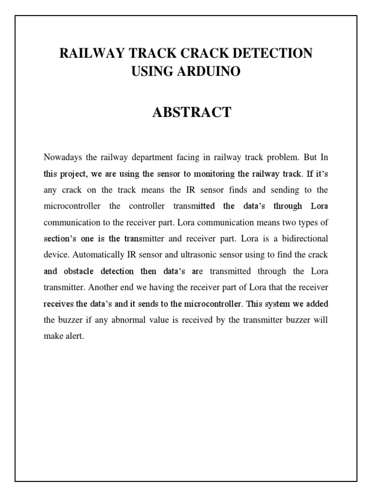 Railway Track Crack Detection | PDF | Digital Signal | C (Programming ... Railway Track Crack Detection | PDF | Digital Signal | C (Programming ...