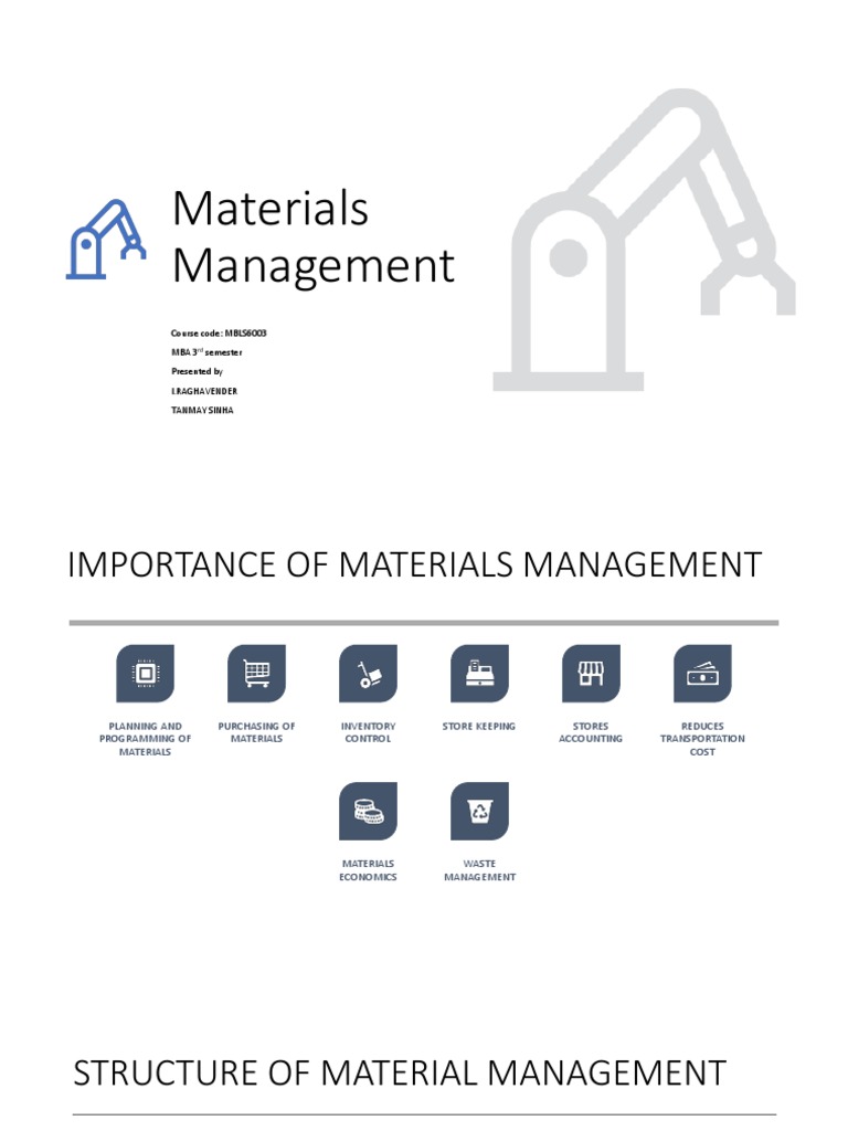 Overview of Materials Management in MBA | PDF | Inventory | Warehouse