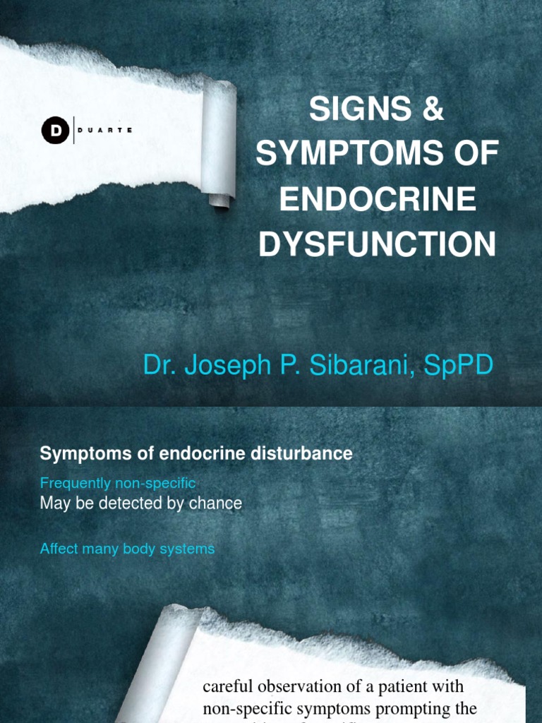 Endocrine Dysfunction Symptoms Guide | PDF