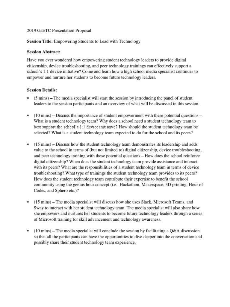 2019 Gaetc Presentation Proposal - Cia Team 2 | PDF