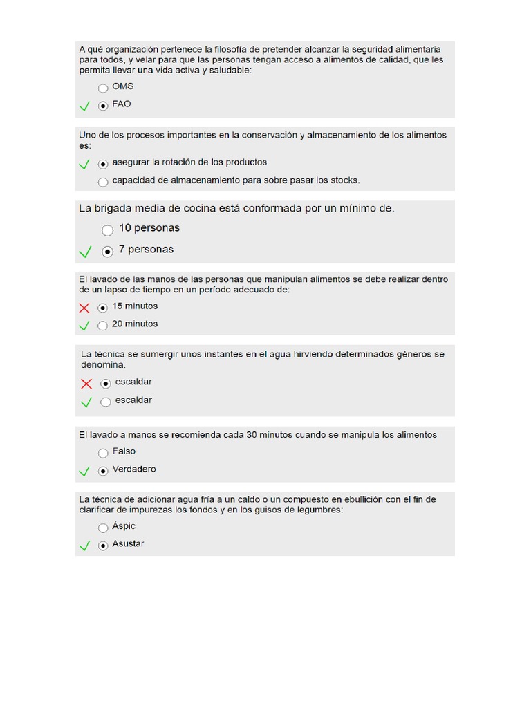 Test de Cocina | PDF