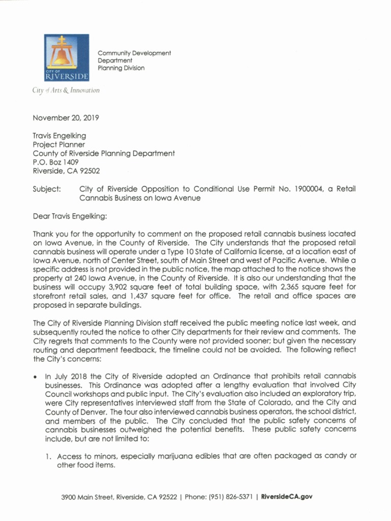 Riverside Cannabis Permit Concerns | PDF | Cannabis (Drug) | Crime ...