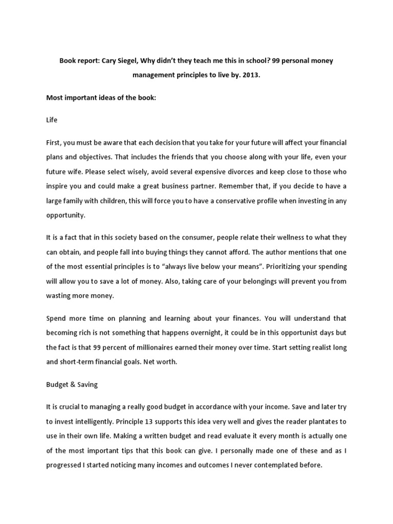 Cary Siegel, Why Didn't They Teach Me This in School 99 Personal Money ...