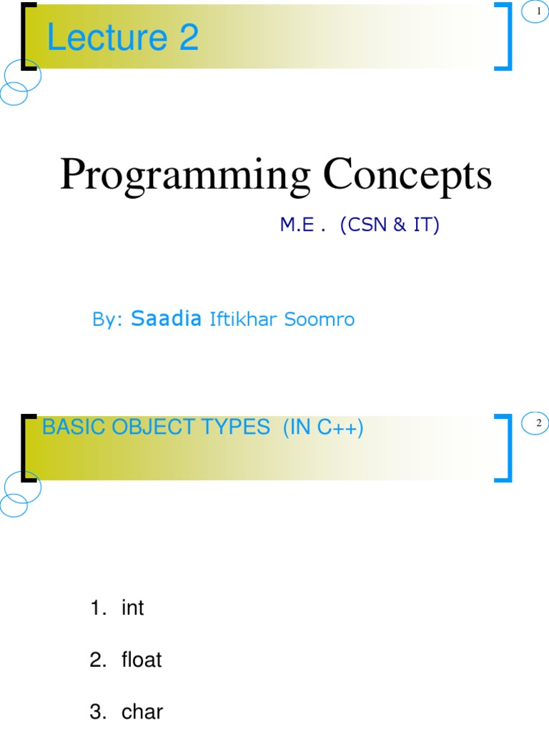 Lect 2 | PDF | Data Type | Theoretical Computer Science