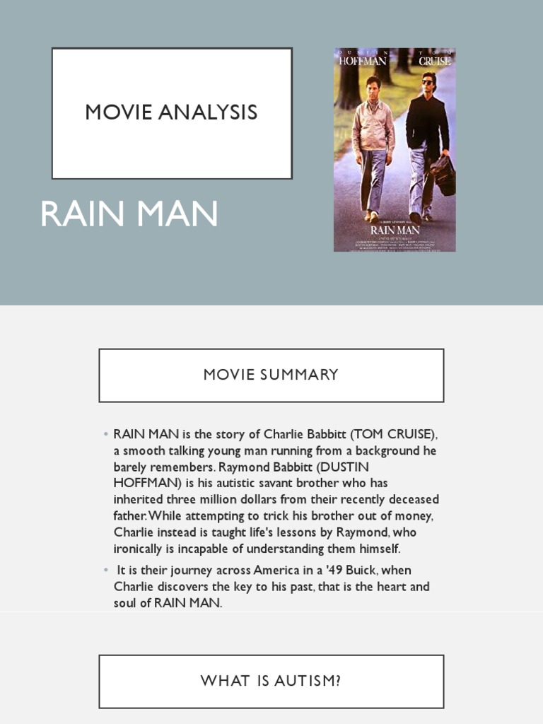 Rain Man: Autism and Movie Analysis | PDF | Autism | Autism Spectrum