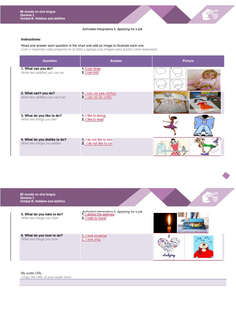Instructions:: Read and Answer Each Question in The Chart and Add An ...