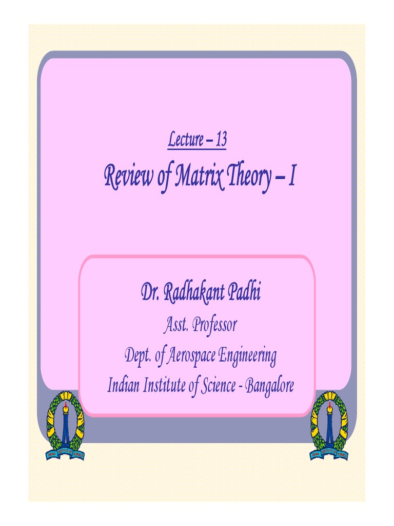 Matrix Theory Fundamentals: An Introduction to Matrices, Eigenvalues ...