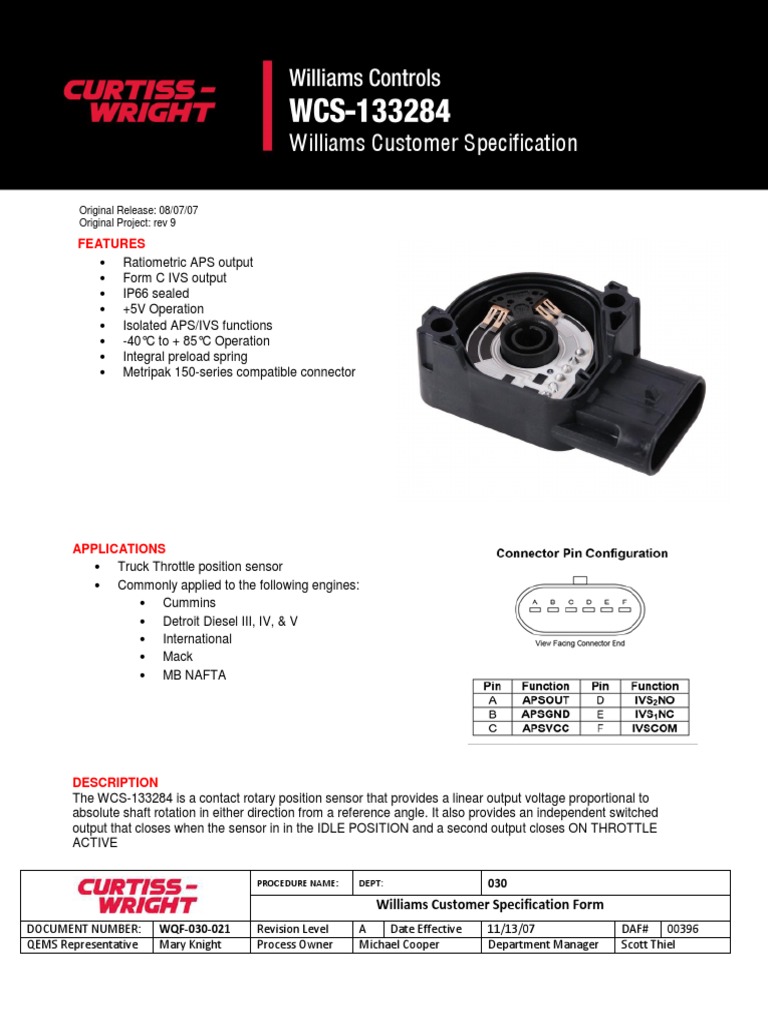 WM 800 Specification Sheet PDF | PDF | Sensor | Electrical Components