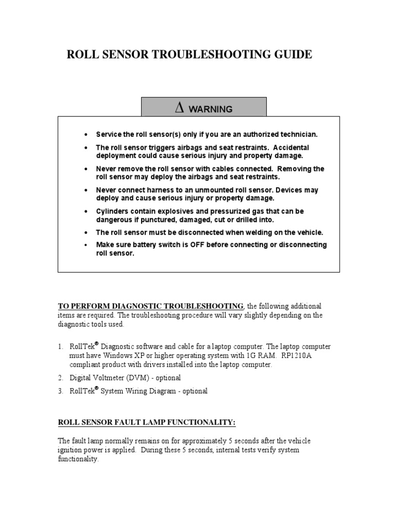 j1939 Roll Sensor Troubleshooting Guide | PDF | Electrical Connector ...
