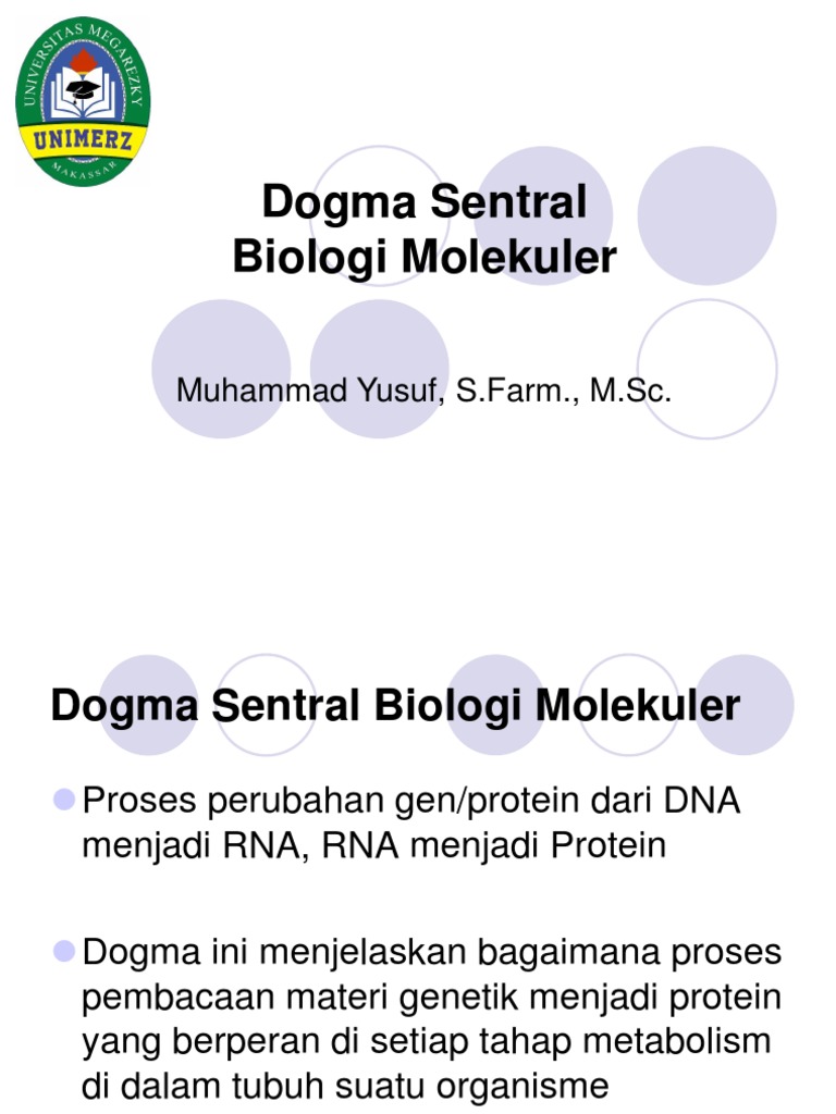 Dogma Sentral Biologi Molekuler PDF | PDF