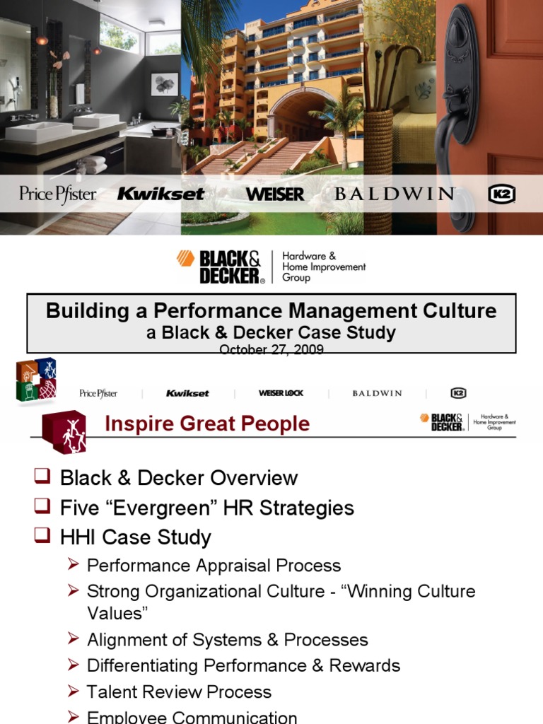 Building A Performance Management Culture: A Black & Decker Case Study | PDF | Performance ...