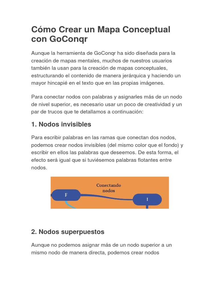 Cómo Crear Un Mapa Conceptual Con GoConqr | PDF