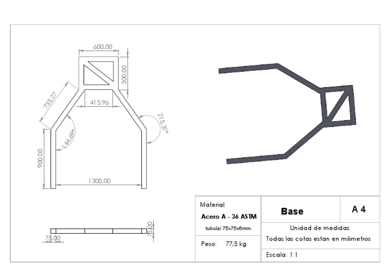 Plano Base 75x75x6mm PDF | PDF | Naturaleza