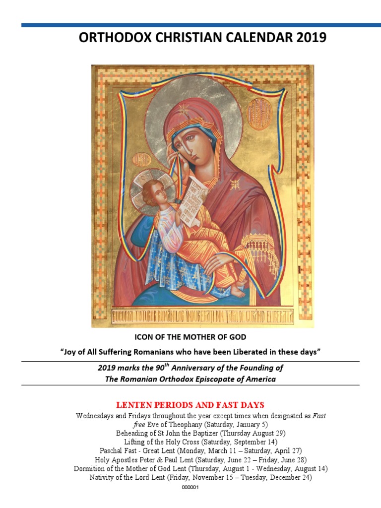 2019 English Calendar PDF | PDF | Christian Saints | Christian ...