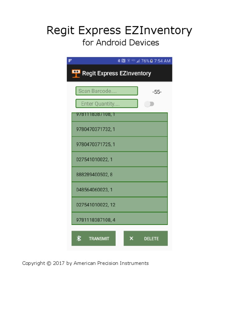 Regit Express Ezinventory: For Android Devices | PDF | Android ...