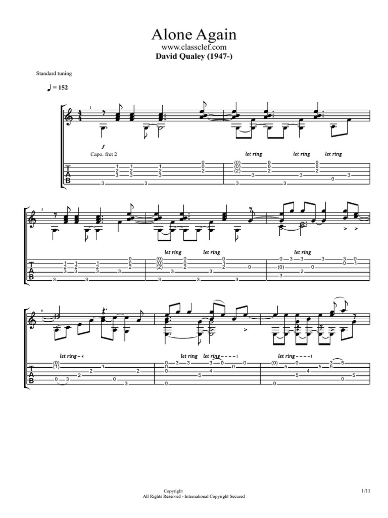 Alone Again by David Qualey PDF | PDF | Irish Musical Instruments ...