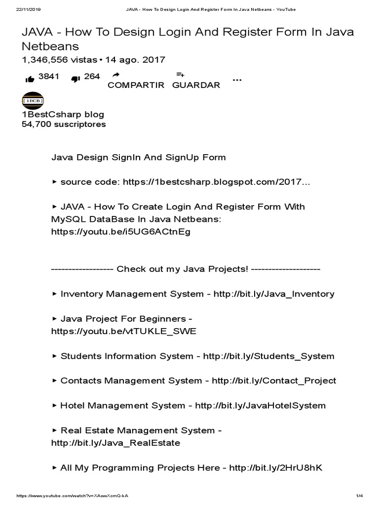 Java How To Design Login And Register Form In Java Netbeans Youtube Pdf My Sql Databases
