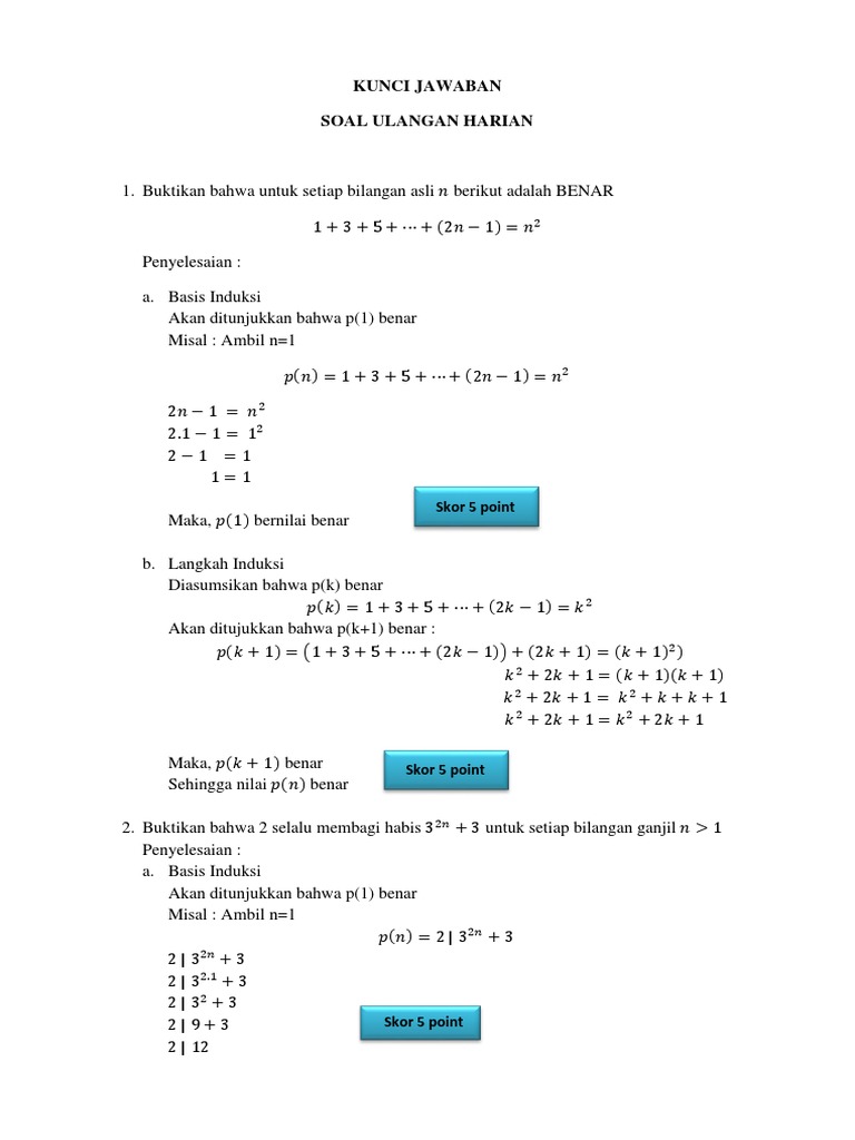 Kunci Jawaban Soal Uh | PDF