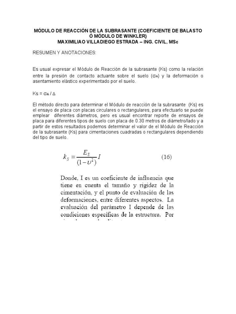 Módulo de Reacción y Elasticidad - Anotaciones - 2 | PDF | Ingeniería mecánica | Ingeniería ...