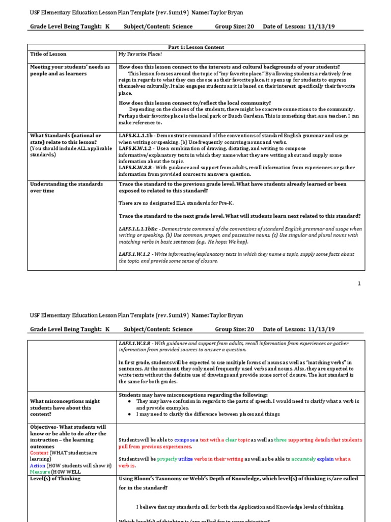 Supervisor Lesson Plan 2 | PDF | Lesson Plan | Educational Assessment