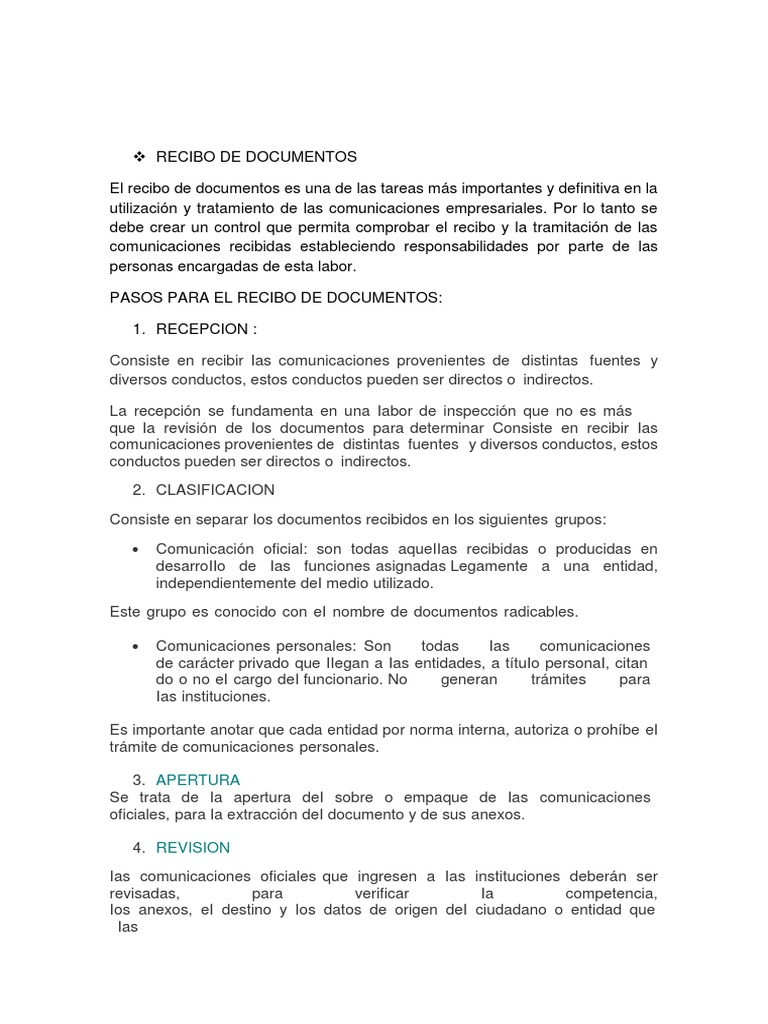 Recibo de Documentos | PDF | Gobierno | Business