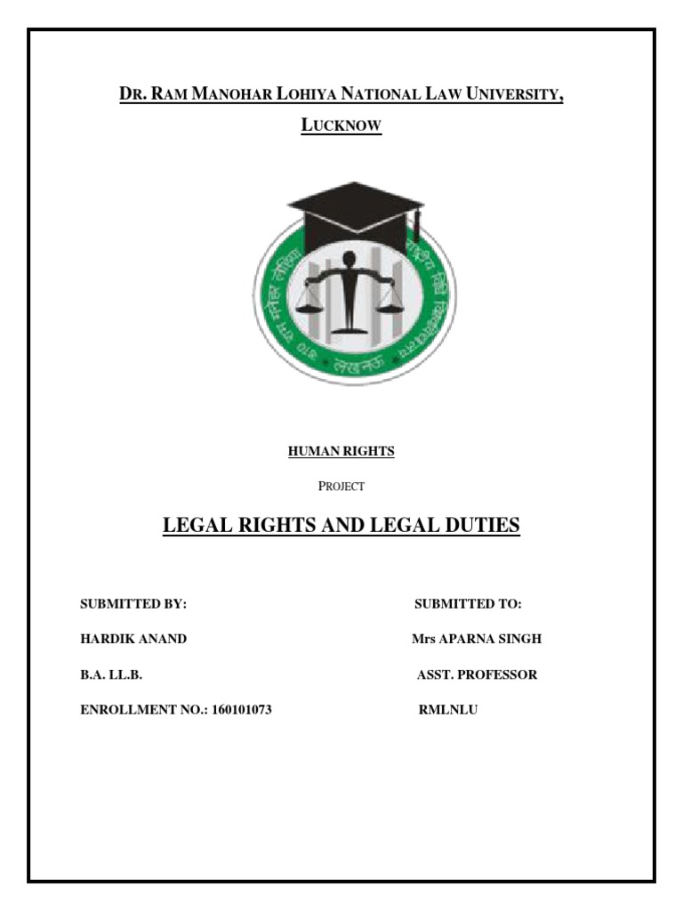 Legal Rights and Duties | PDF | Jurisprudence | Rights