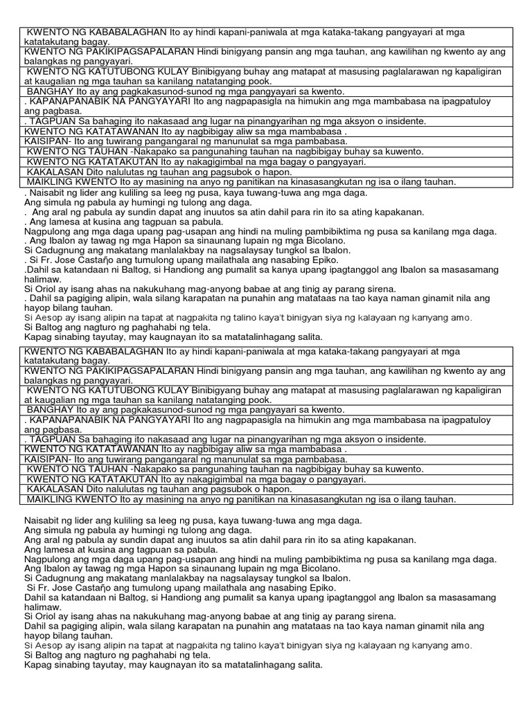 Review Sa Filipino | PDF