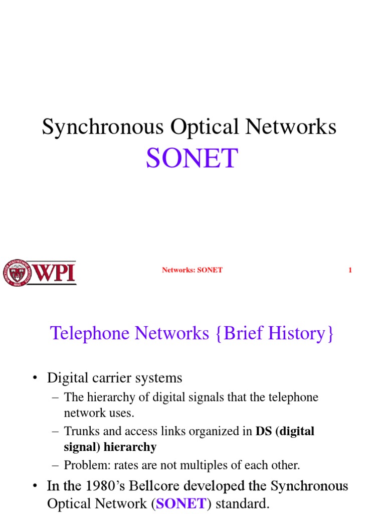 Synchronous Optical Networks: Sonet | PDF | Telecommunications ...