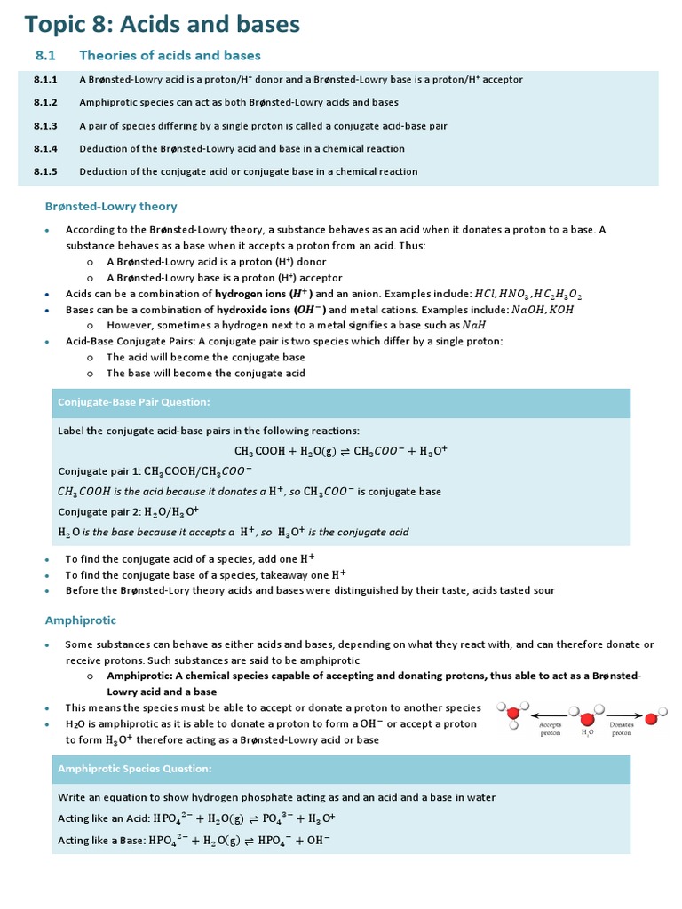 Acids and Bases Explained | PDF | Acid | Ph