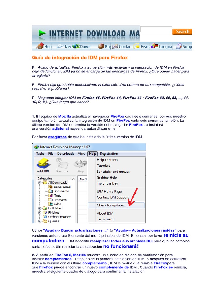 Guia Idm para Firefox | PDF | Software del sistema | Informática
