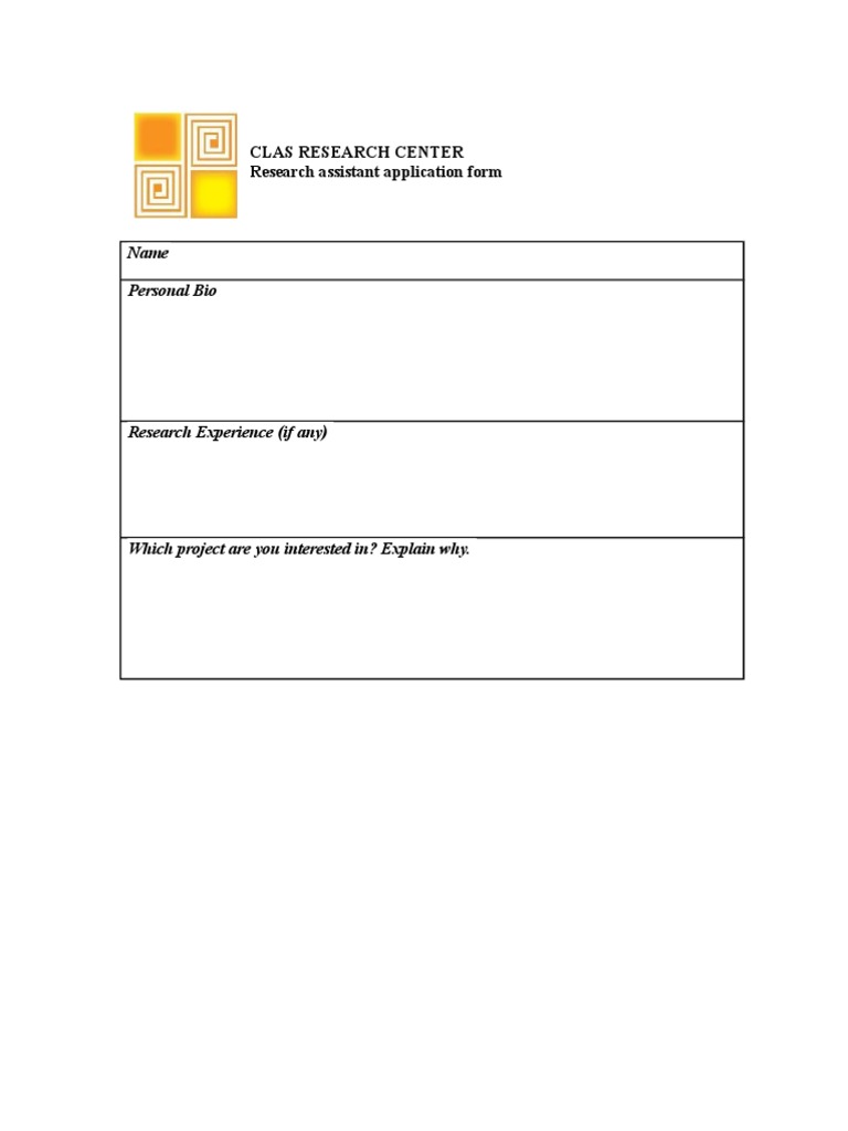 RA Application Form | PDF