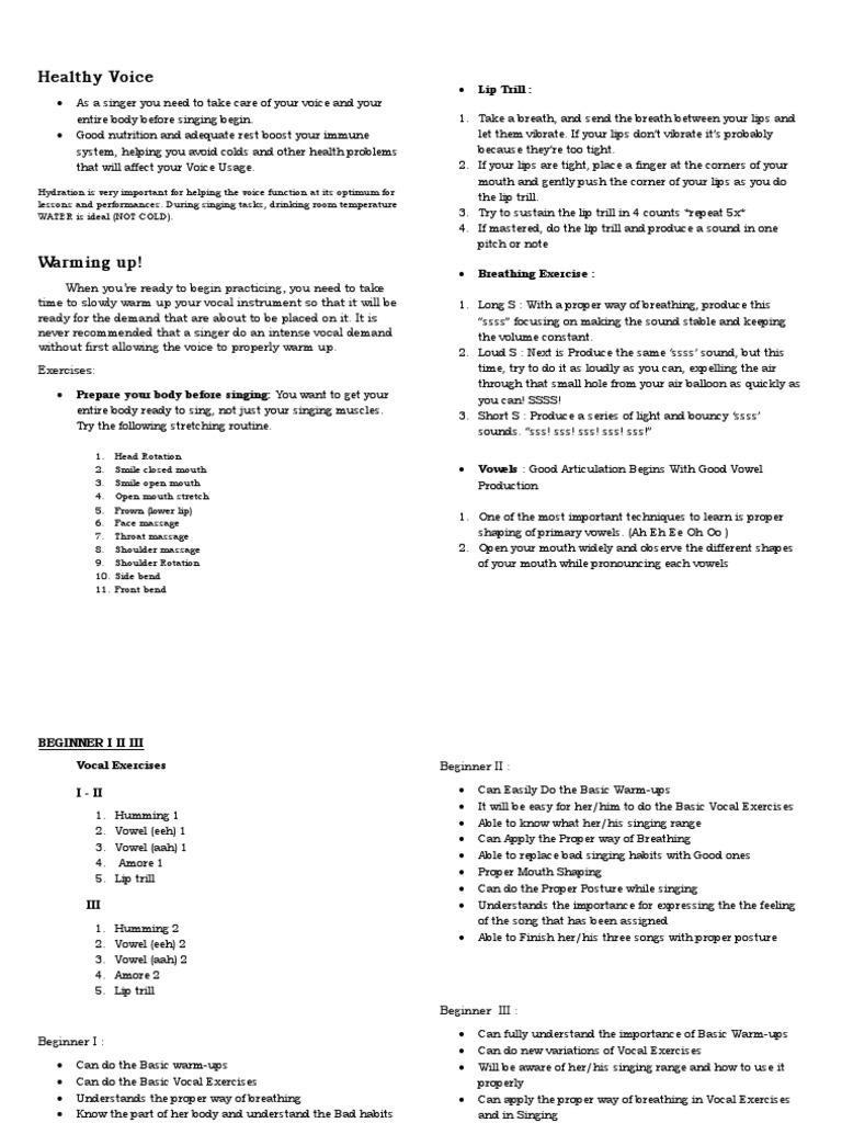 Voice Syllabus Download Free Pdf Singing Human Voice