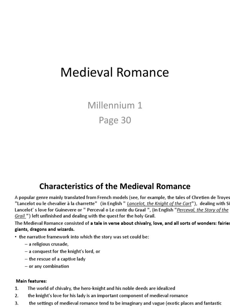 Medieval Poetry Romance | PDF | Chivalric Romance | Lancelot