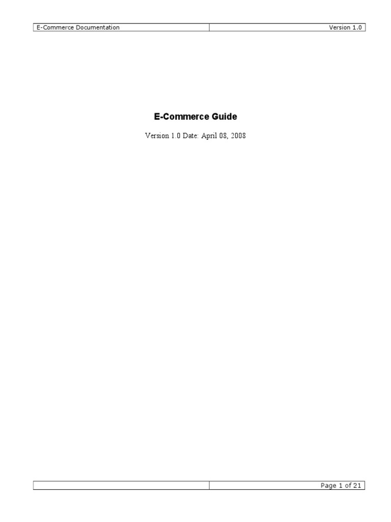 E Commerce Thesis | PDF | Web Server | Internet & Web