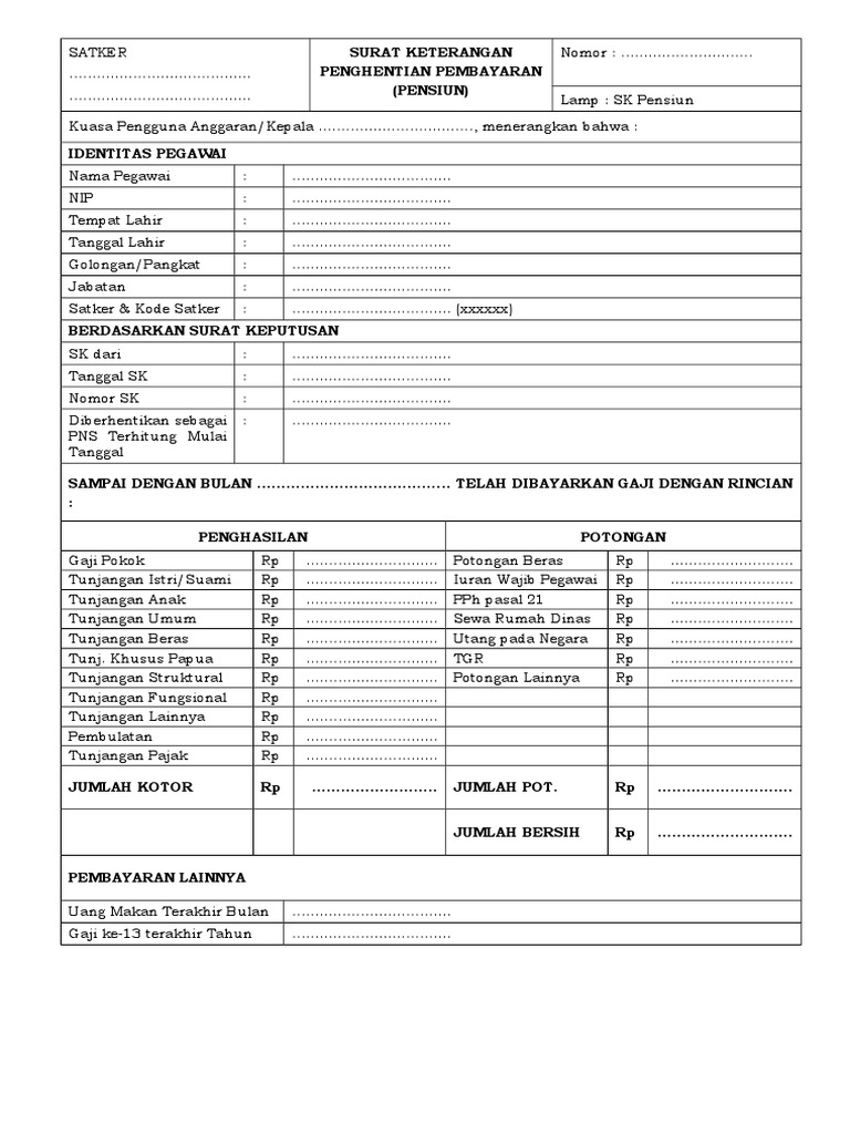 SKPP Pensiun PNS | PDF
