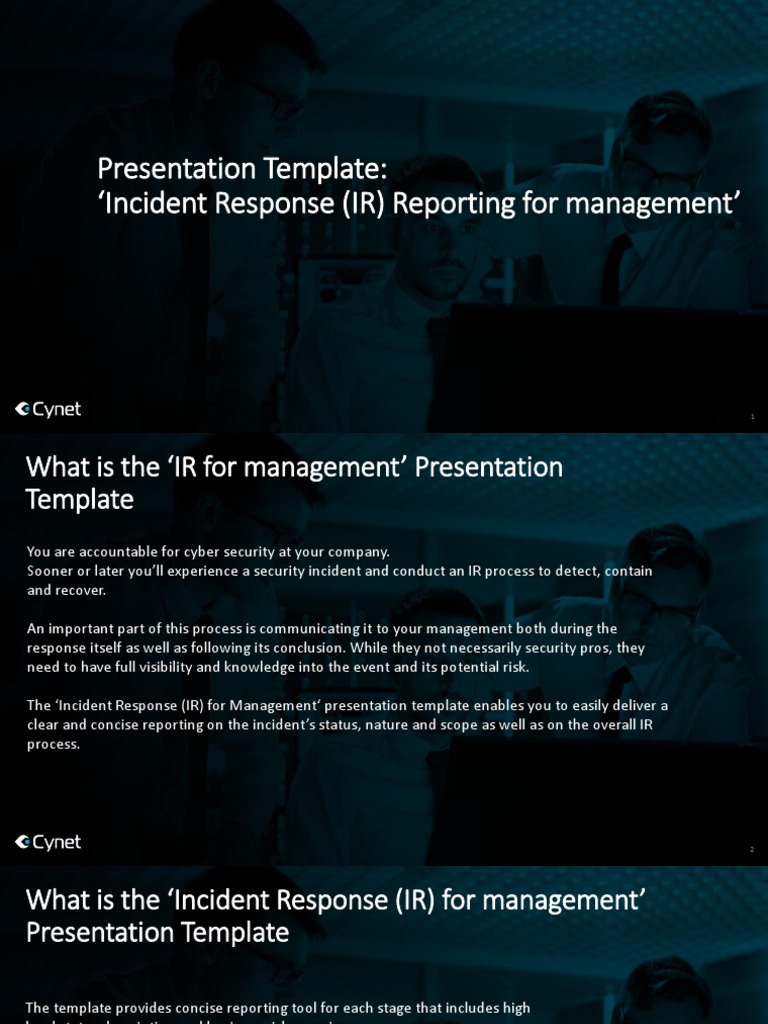 Presentation Template IR For Management | PDF | Ransomware | Malware