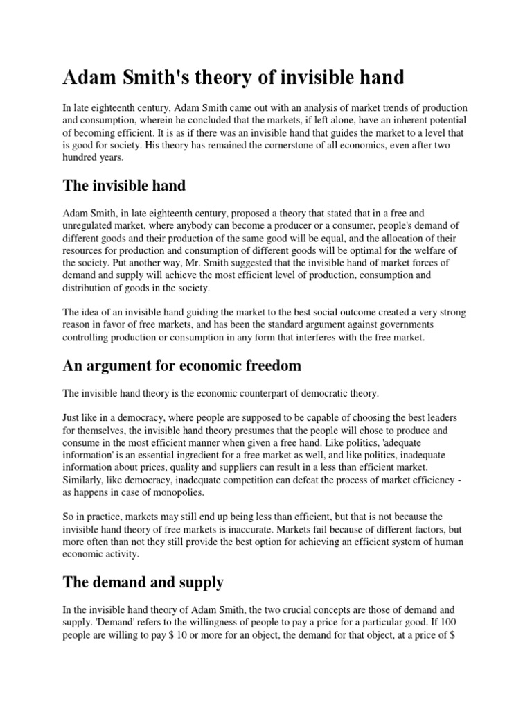 Adam Smith PDF | PDF | Free Market | Market (Economics)