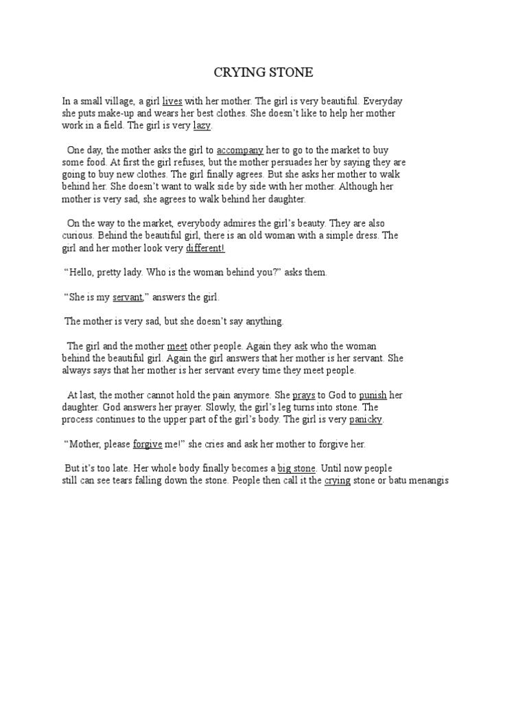 CRYING STONE (Batu Menangis) | PDF